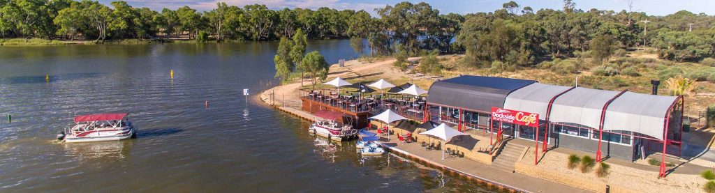 Dockside Mildura Marina Cafe & Boat HireMildura Dockside Cafe aerial ...